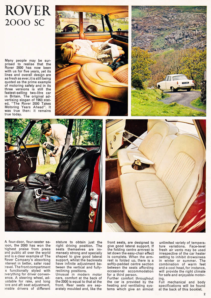 Rover range sales brochure 1968